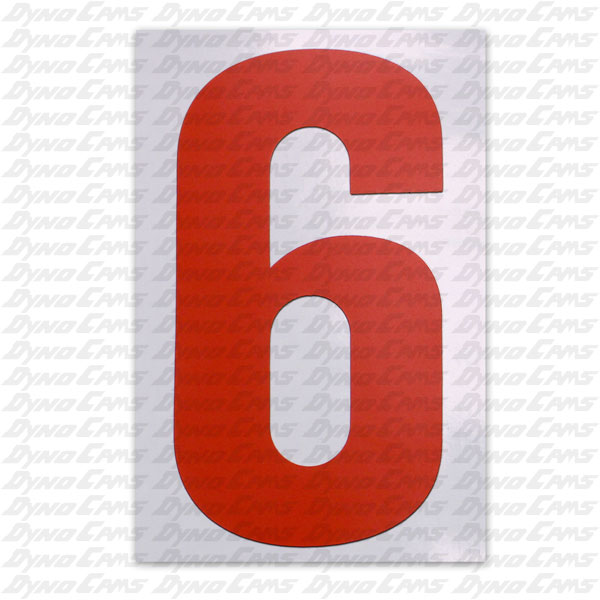 Racing Cams and Parts | Number Decal, Red | NUM-R | DynoCams